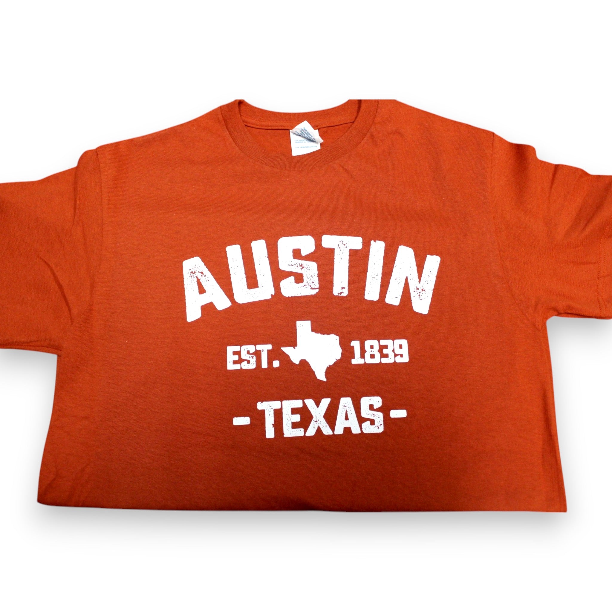 Austin Texas EST.1839 T-Shirt - Orange – Cosmosb2b